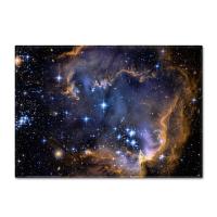 China Customizable 3D Printed Starry Sky Round Floor Mat 100% Polyester Machine Washable Area Rug for sale