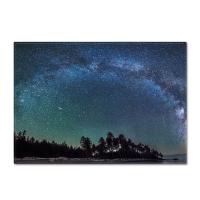 China Customizable 3D Printed Starry Sky Round Floor Mat 100% Polyester Machine Washable Area Rug for sale