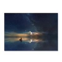 China Customizable 3D Printed Starry Sky Round Floor Mat 100% Polyester Machine Washable Area Rug for sale