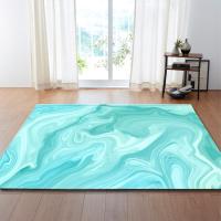 China Customizable Polyester Marble Living Room Carpet Machine Washable Area Rug 99x152cm for sale
