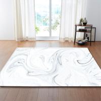 China Customizable Polyester Marble Living Room Carpet Machine Washable Area Rug 99x152cm for sale