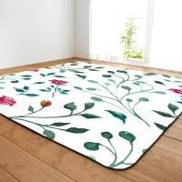 China Customizable 100% Polyester Painted Flower Round Carpet 6x9 Rug for Living Room Bedroom Dining Table for sale