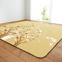 China Customizable 100% Polyester Painted Flower Round Carpet 6x9 Rug for Living Room Bedroom Dining Table for sale