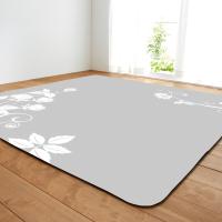 China Customizable 100% Polyester Painted Flower Round Carpet 6x9 Rug for Living Room Bedroom Dining Table for sale