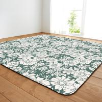 China Customizable 100% Polyester Painted Flower Round Carpet 6x9 Rug for Living Room Bedroom Dining Table for sale