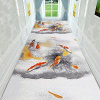 China 3D Printing Hotel Corridor Commercial Floor Mat 1.6m x 50m Polyester Fiber Long Hallway Runner for sale