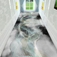 China 3D Printing Hotel Corridor Commercial Floor Mat 1.6m x 50m Polyester Fiber Long Hallway Runner for sale