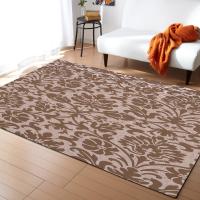 China Customizable Round Non-Slip Checkered Carpet 100% Polyester Machine Washable for sale
