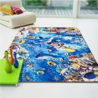 China Custom 3D Printed Polyester Carpet 40x60cm Machine Washable Floor Rug for Living Room Bedroom for sale