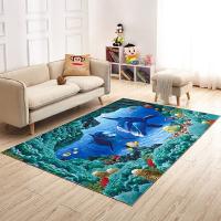 China Custom 3D Printed Polyester Carpet 40x60cm Machine Washable Floor Rug for Living Room Bedroom for sale
