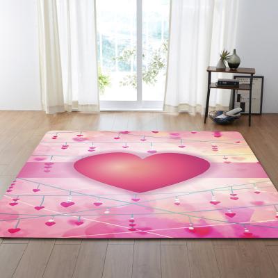 China Custom Round Polyester Area Rug 5x7 Anti Slip Machine Washable Floor Mat for Living Room Bedroom for sale