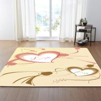 China Custom Round Polyester Area Rug 5x7 Anti Slip Machine Washable Floor Mat for Living Room Bedroom for sale