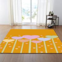 China Custom Round Polyester Area Rug 5x7 Anti Slip Machine Washable Floor Mat for Living Room Bedroom for sale