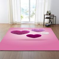China Custom Round Polyester Area Rug 5x7 Anti Slip Machine Washable Floor Mat for Living Room Bedroom for sale