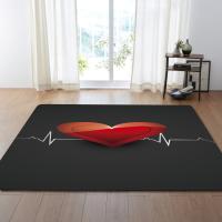 China Custom Round Polyester Area Rug 5x7 Anti Slip Machine Washable Floor Mat for Living Room Bedroom for sale