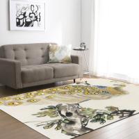 China Customized Peacock Area Rug Under Couch Polyester Carpet For Living Room for sale