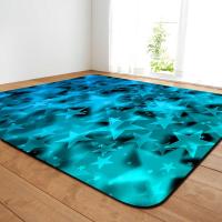 China Customizable Polyester Round Floor Mat Machine Washable Living Room Dining Room Carpet 99x152cm for sale