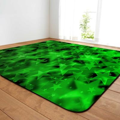 China Customizable Polyester Round Floor Mat Machine Washable Living Room Dining Room Carpet 99x152cm for sale