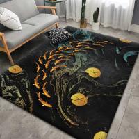 China Custom Polyester Fiber Area Rug 8x10 Living Room Bedroom Floor Carpet Machine Washable for sale