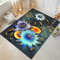 China Custom Polyester Fiber Area Rug 8x10 Living Room Bedroom Floor Carpet Machine Washable for sale