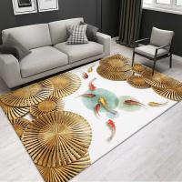 China Custom Polyester Fiber Area Rug 8x10 Living Room Bedroom Floor Carpet Machine Washable for sale