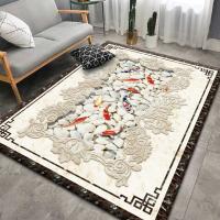 China Custom Polyester Fiber Area Rug 8x10 Living Room Bedroom Floor Carpet Machine Washable for sale