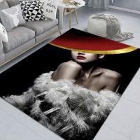 China 3D Portrait Crystal Velvet Living Room Carpet Polyester Fiber 40x60cm to 300x200cm for sale