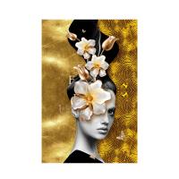 China 3D Portrait Crystal Velvet Living Room Carpet Polyester Fiber 40x60cm to 300x200cm for sale