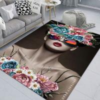 China 3D Portrait Crystal Velvet Living Room Carpet Polyester Fiber 40x60cm to 300x200cm for sale