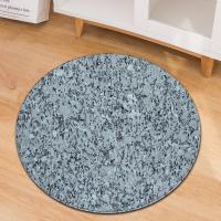 China Custom Round Polyester Carpet Rug Marble Pattern Office Chair Mat 80-120cm for sale