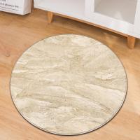 China Custom Round Polyester Carpet Rug Marble Pattern Office Chair Mat 80-120cm for sale