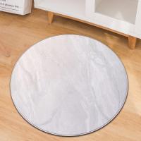 China Custom Round Polyester Carpet Rug Marble Pattern Office Chair Mat 80-120cm for sale