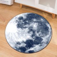 China Custom Round Polyester Carpet Rug Marble Pattern Office Chair Mat 80-120cm for sale
