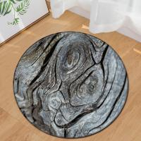 China Bedroom Marble Small Circular Rugs Polyester Computer Desk Floor Mat for sale