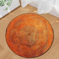 China Bedroom Marble Small Circular Rugs Polyester Computer Desk Floor Mat for sale