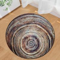 China Bedroom Marble Small Circular Rugs Polyester Computer Desk Floor Mat for sale
