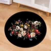 China Custom Round Polyester Floor Mat 100cm 120cm Office Chair Carpet for Carpet for sale