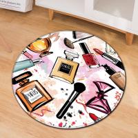 China Custom Round Polyester Floor Mat 100cm 120cm Office Chair Carpet for Carpet for sale