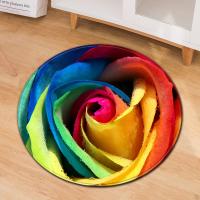 China Custom Round Polyester Floor Mat 100cm 120cm Office Chair Carpet for Carpet for sale
