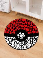 China Custom 3D Geometric Pattern Round Chair Mat Polyester Living Room Sofa Floor Carpet 80cm 100cm for sale