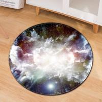 China Round Area Rug Machine Washable Gaming Chair Mat 100cm Polyester Floor Cushion for sale