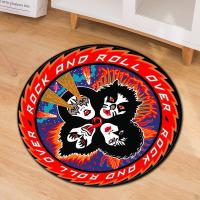 China Round Area Rug Machine Washable Gaming Chair Mat 100cm Polyester Floor Cushion for sale