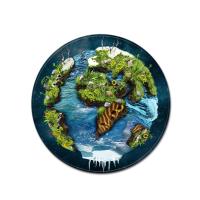 China Round Area Rug Machine Washable Gaming Chair Mat 100cm Polyester Floor Cushion for sale