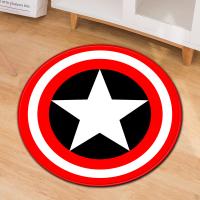 China 100% Polyester Circular Area Rug 80cm 60cm Computer Chair Floor Mat Living Room Carpet for sale