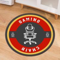 China 100% Polyester Circular Area Rug 80cm 60cm Computer Chair Floor Mat Living Room Carpet for sale