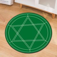 China 100% Polyester Circular Area Rug 80cm 60cm Computer Chair Floor Mat Living Room Carpet for sale