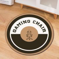 China 100% Polyester Circular Area Rug 80cm 60cm Computer Chair Floor Mat Living Room Carpet for sale