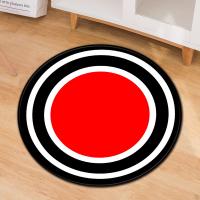 China 100% Polyester Circular Area Rug 80cm 60cm Computer Chair Floor Mat Living Room Carpet for sale