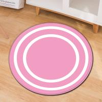 China 100% Polyester Circular Area Rug 80cm 60cm Computer Chair Floor Mat Living Room Carpet for sale