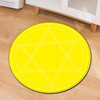 China 100% Polyester Circular Area Rug 80cm 60cm Computer Chair Floor Mat Living Room Carpet for sale